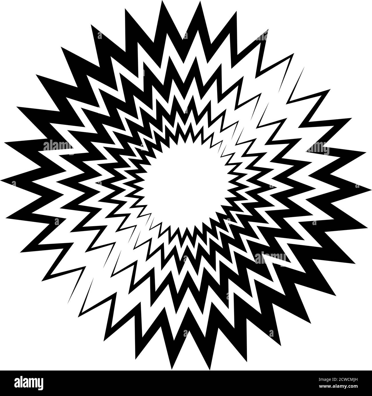 Abstract black and white circular, circle mandala-motif clip-art ...