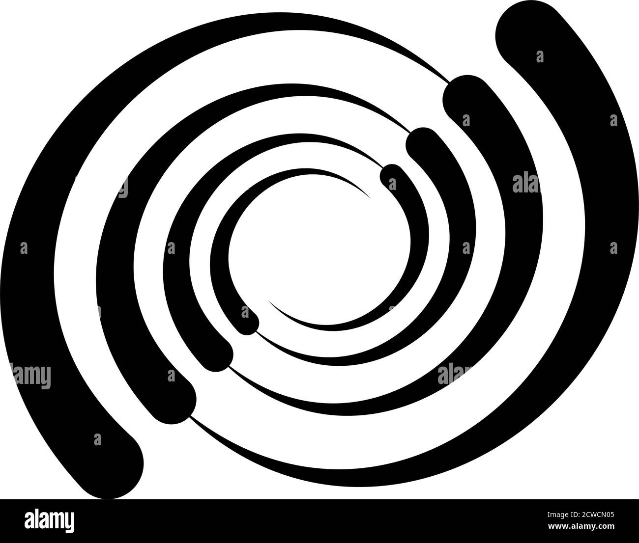 Abstract black and white circular, circle mandala-motif clip-art ...