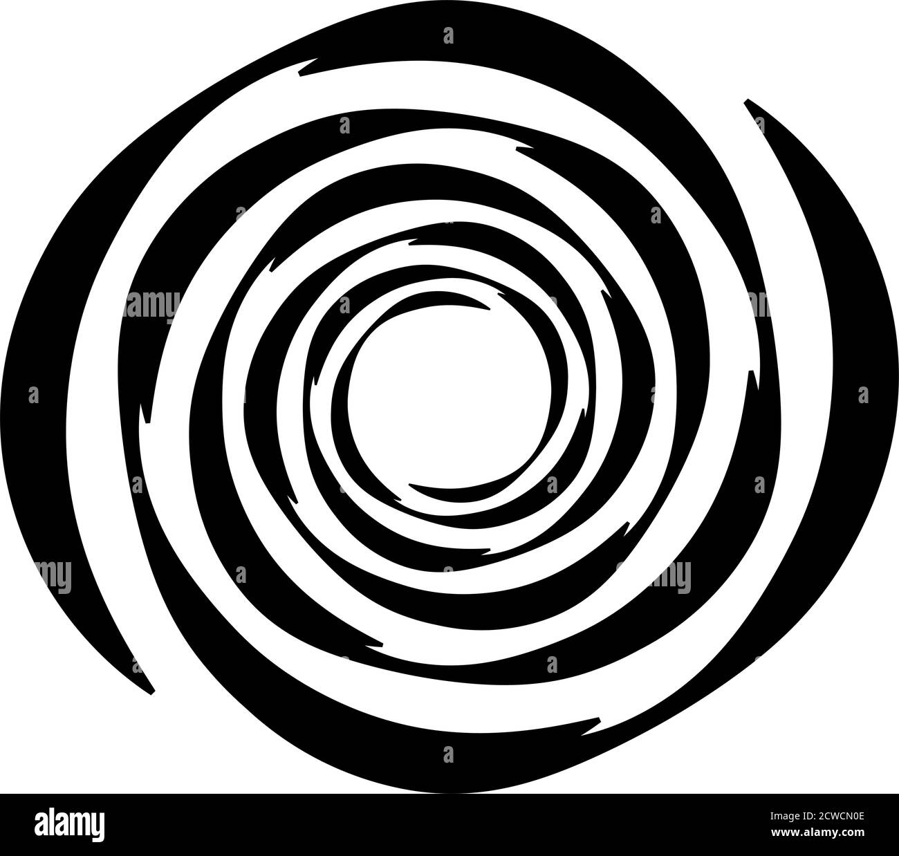 Abstract black and white circular, circle mandala-motif clip-art ...