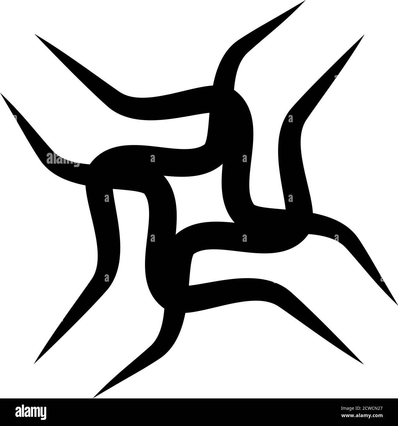 Abstract black and white circular, circle mandala-motif clip-art ...