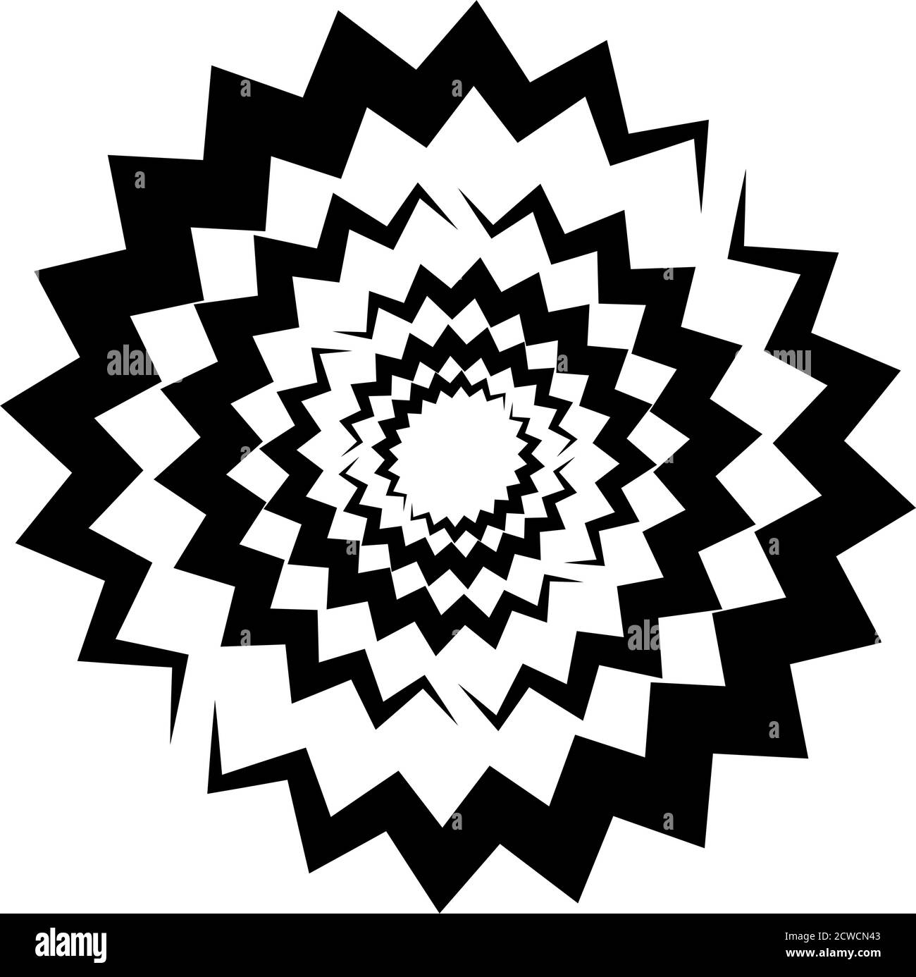 Abstract black and white circular, circle mandala-motif clip-art ...
