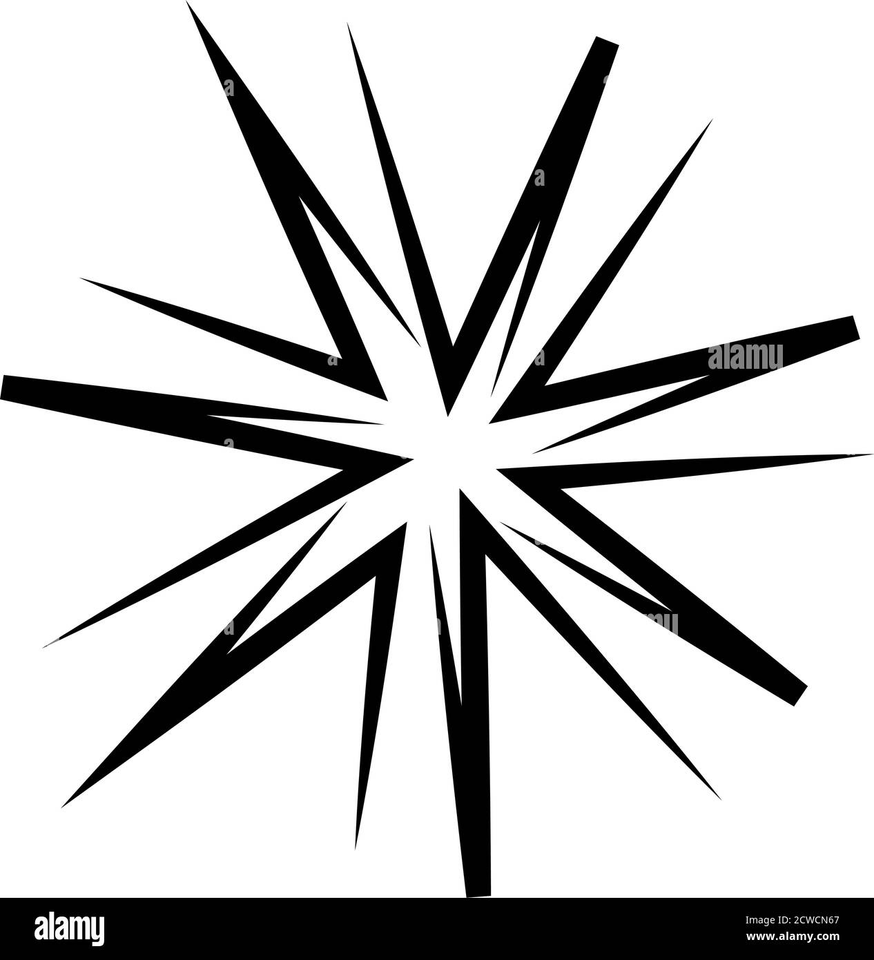 Abstract black and white circular, circle mandala-motif clip-art ...