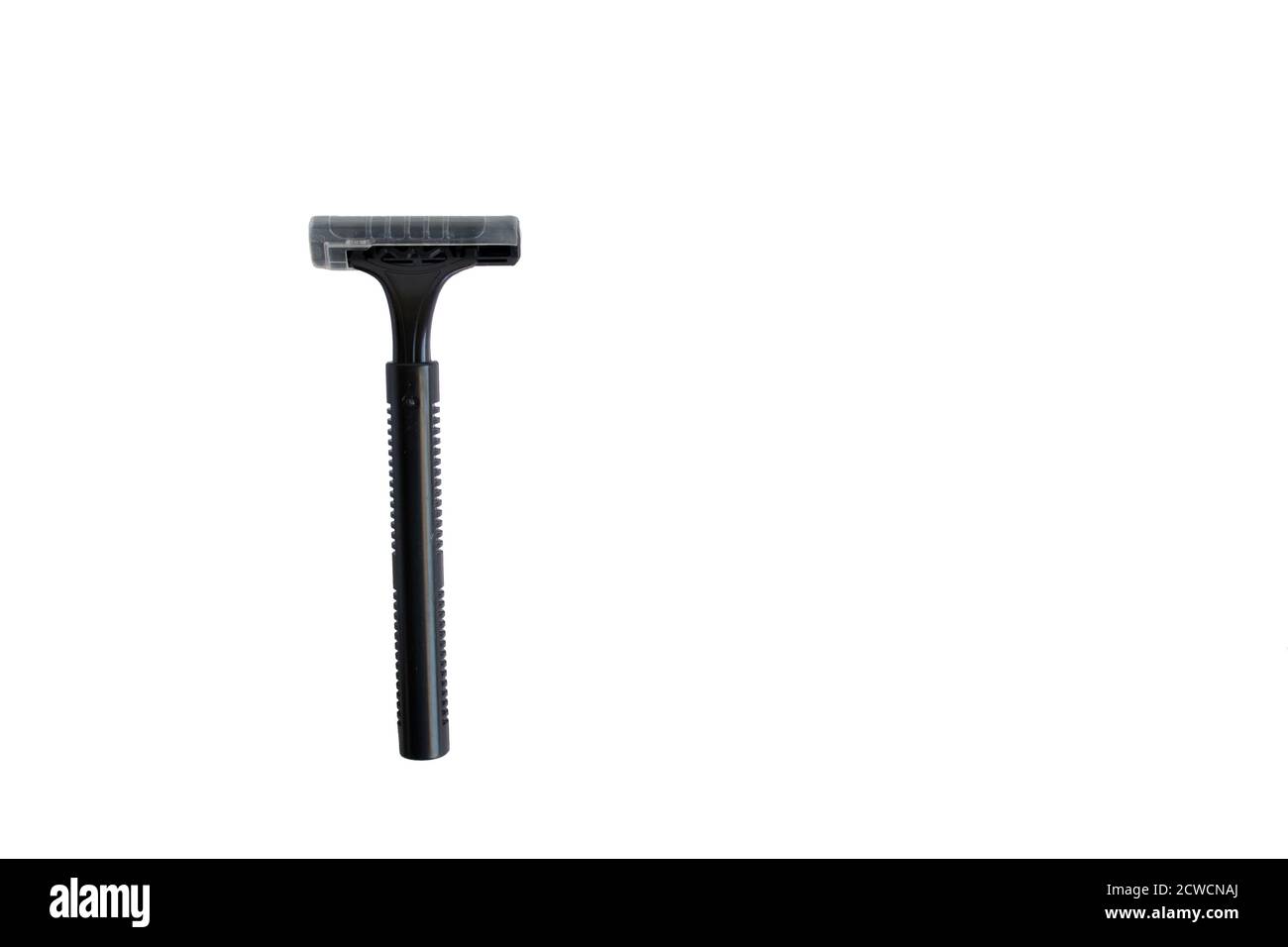Disposable black razor isolated on white background Stock Photo - Alamy