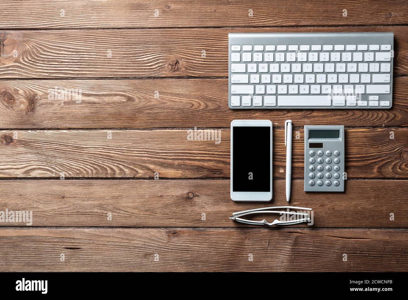 Top view of accountant office workspace Stock Photo - Alamy
