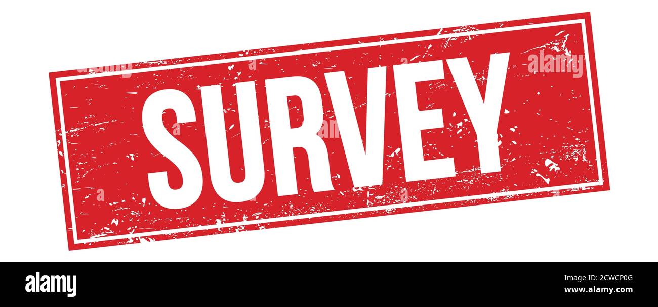 SURVEY text on red grungy rectangle stamp sign Stock Photo - Alamy