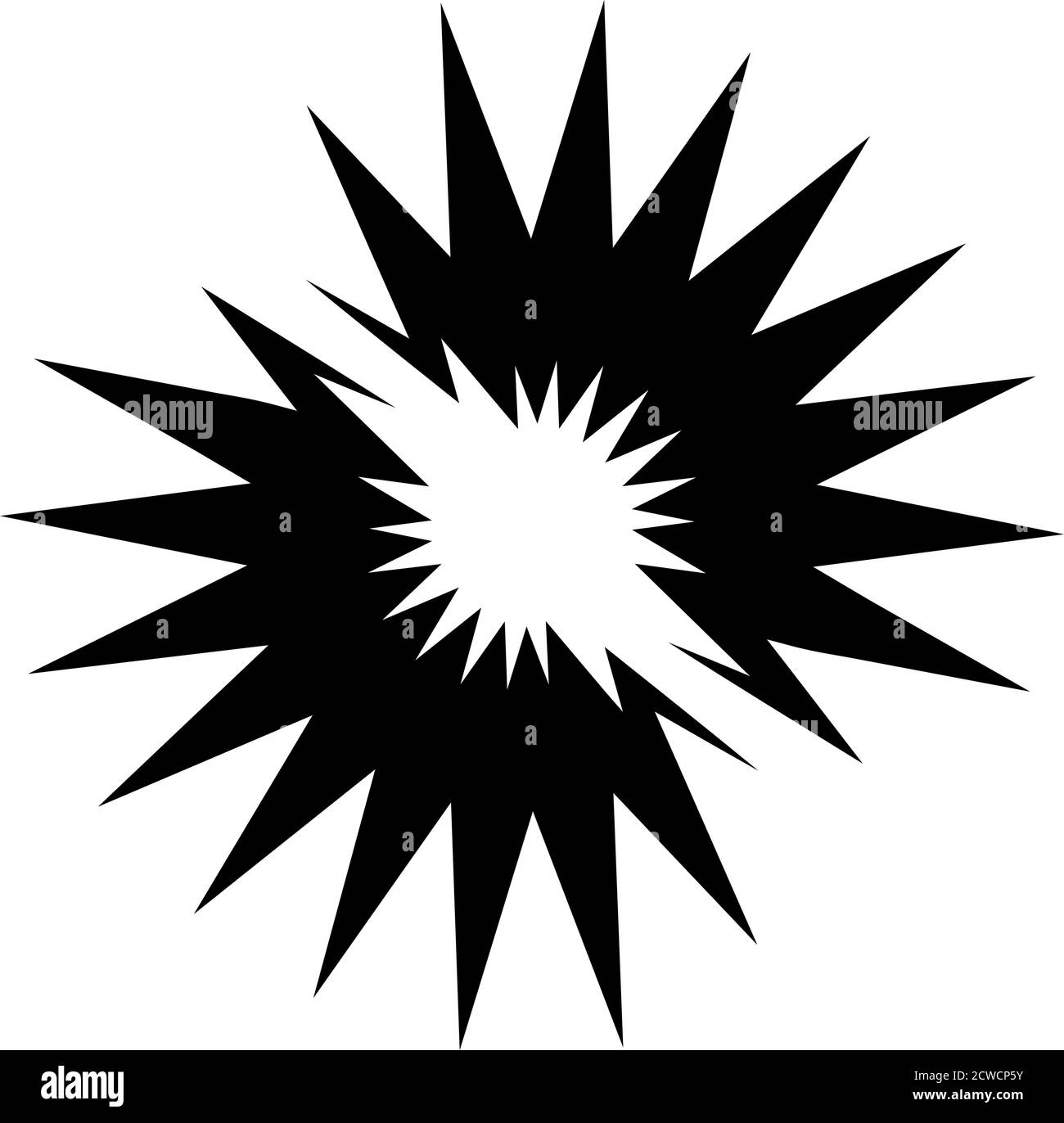 Abstract black and white circular, circle mandala-motif clip-art ...