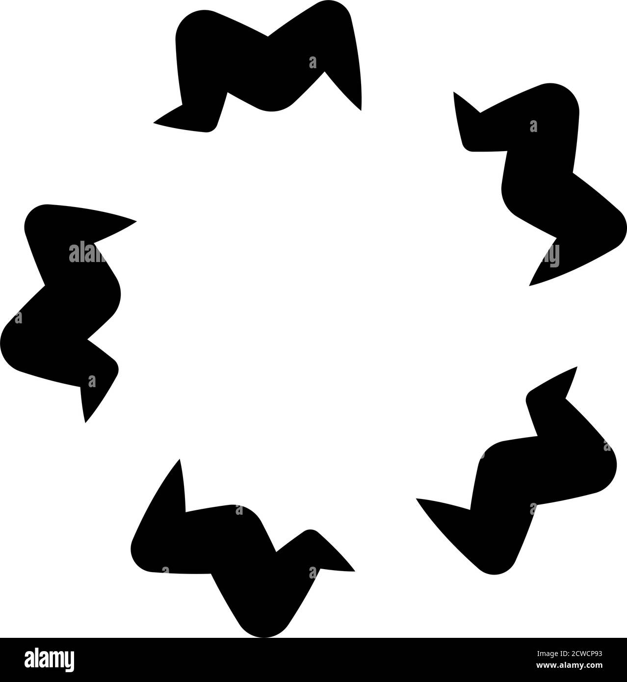 Abstract black and white circular, circle mandala-motif clip-art ...