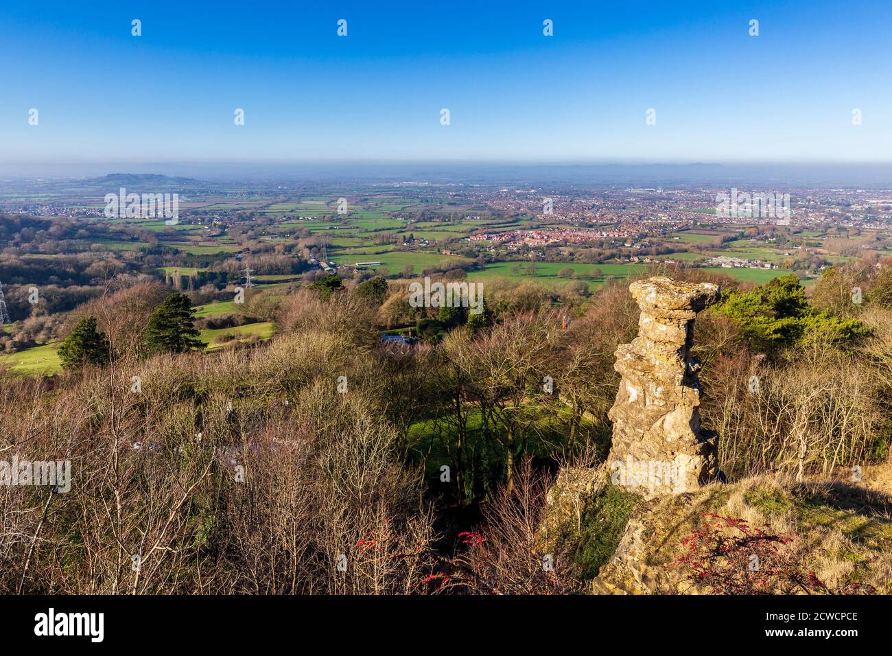 The Devil's Chimney at Leckhampton Hill overlooking Cheltenham Spa ...