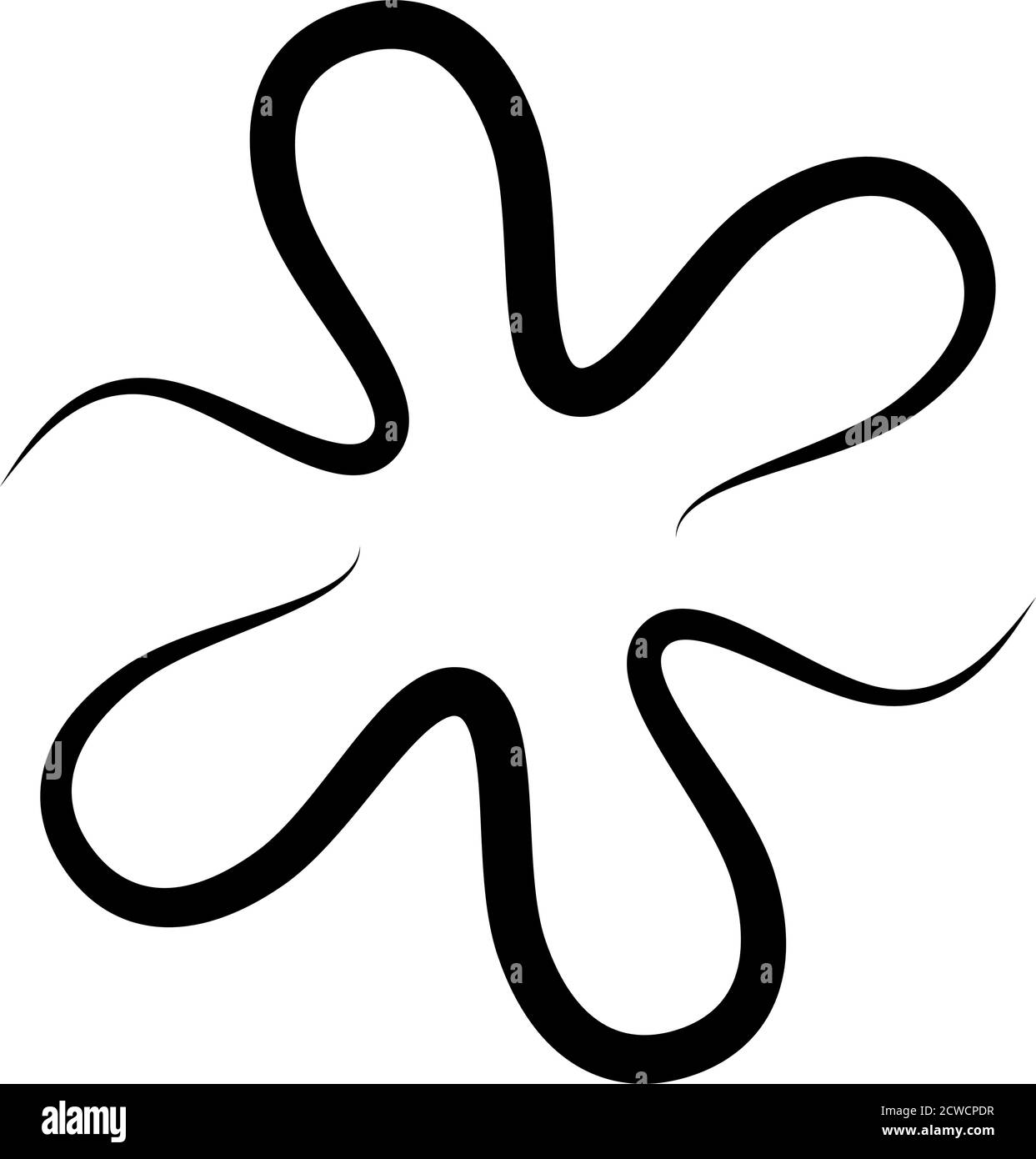 Abstract black and white circular, circle mandala-motif clip-art ...