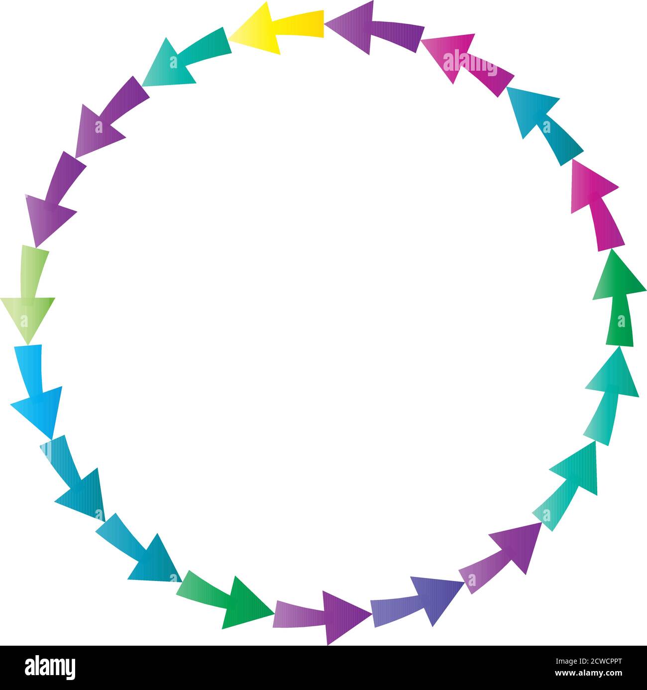cycle and cyclical arrows. circular, concentric and radial cursor ...