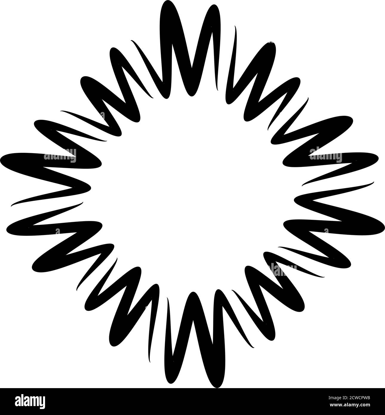 Abstract black and white circular, circle mandala-motif clip-art ...