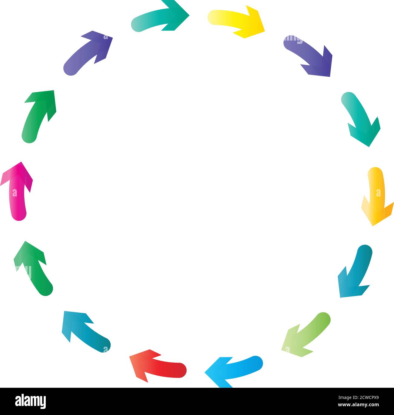 cycle and cyclical arrows. circular, concentric and radial cursor ...