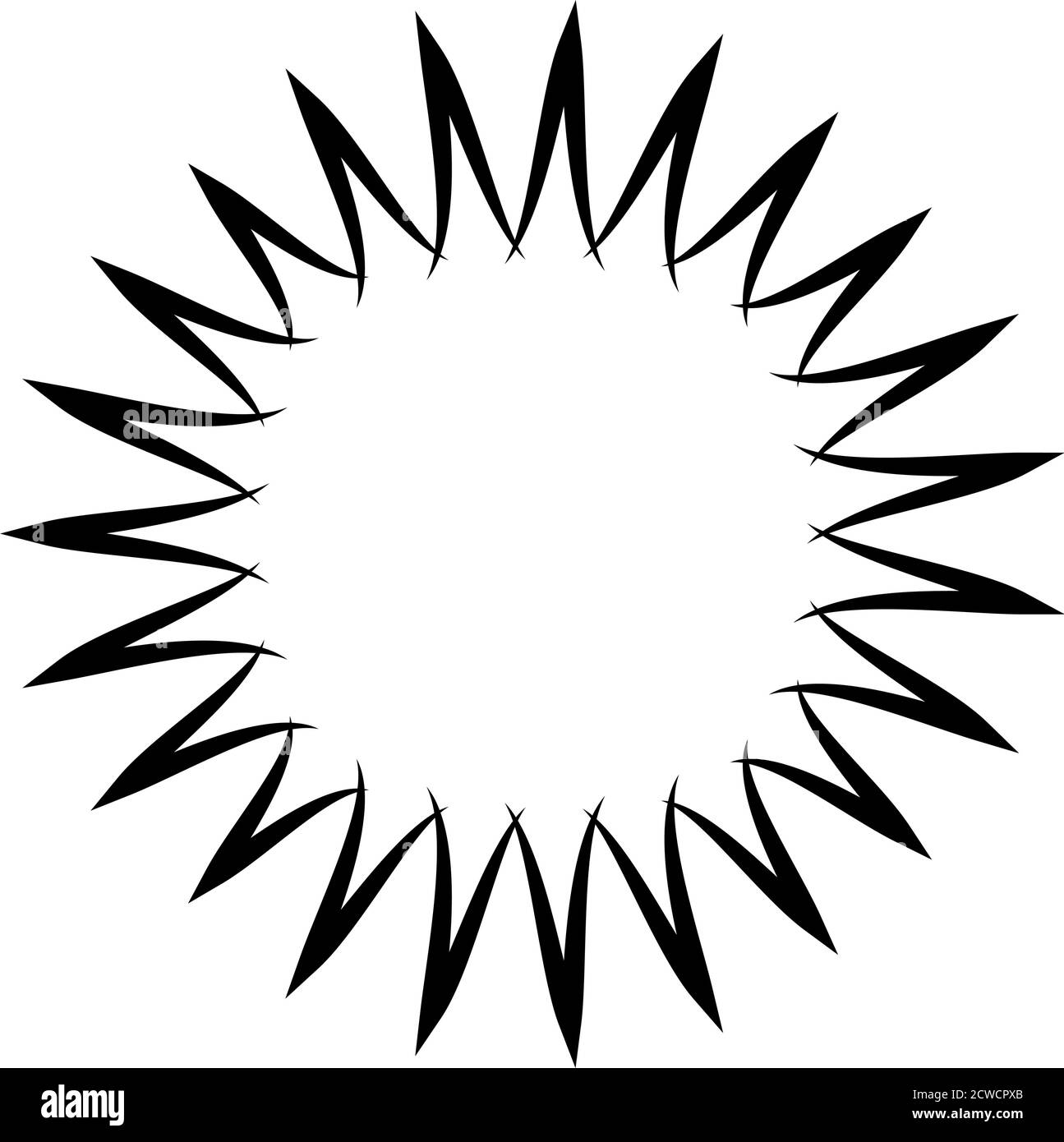 Abstract black and white circular, circle mandala-motif clip-art ...