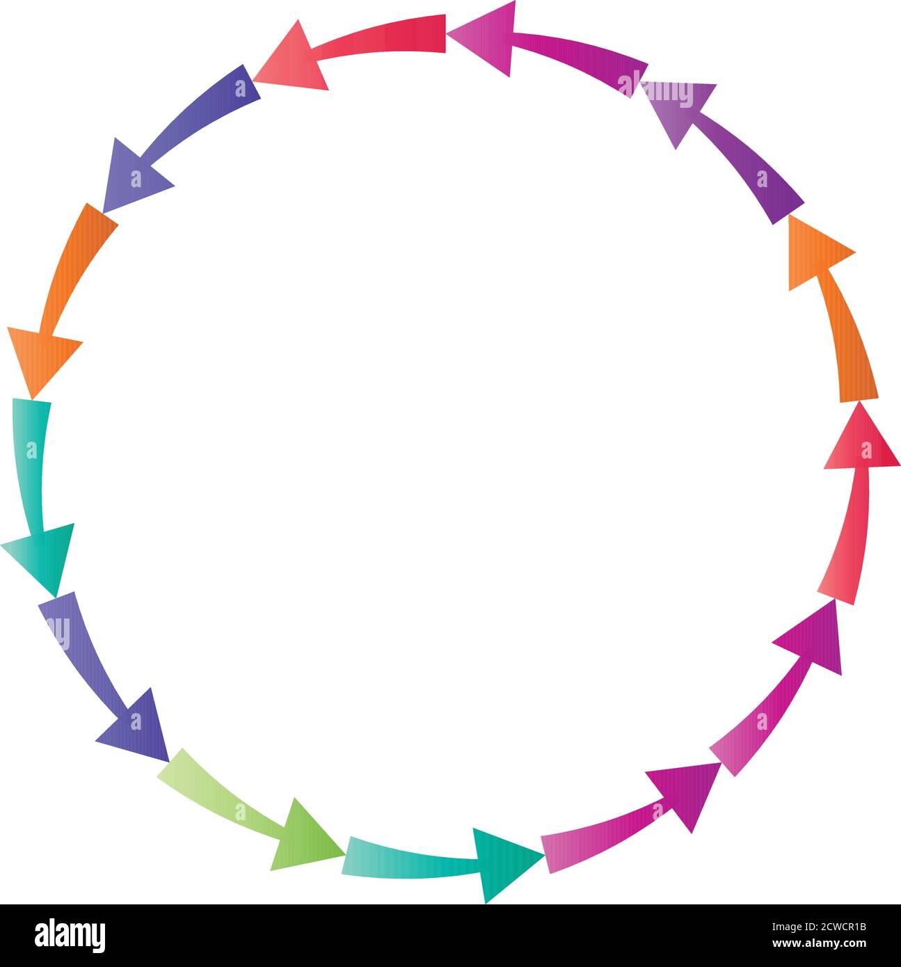 cycle and cyclical arrows. circular, concentric and radial cursor ...