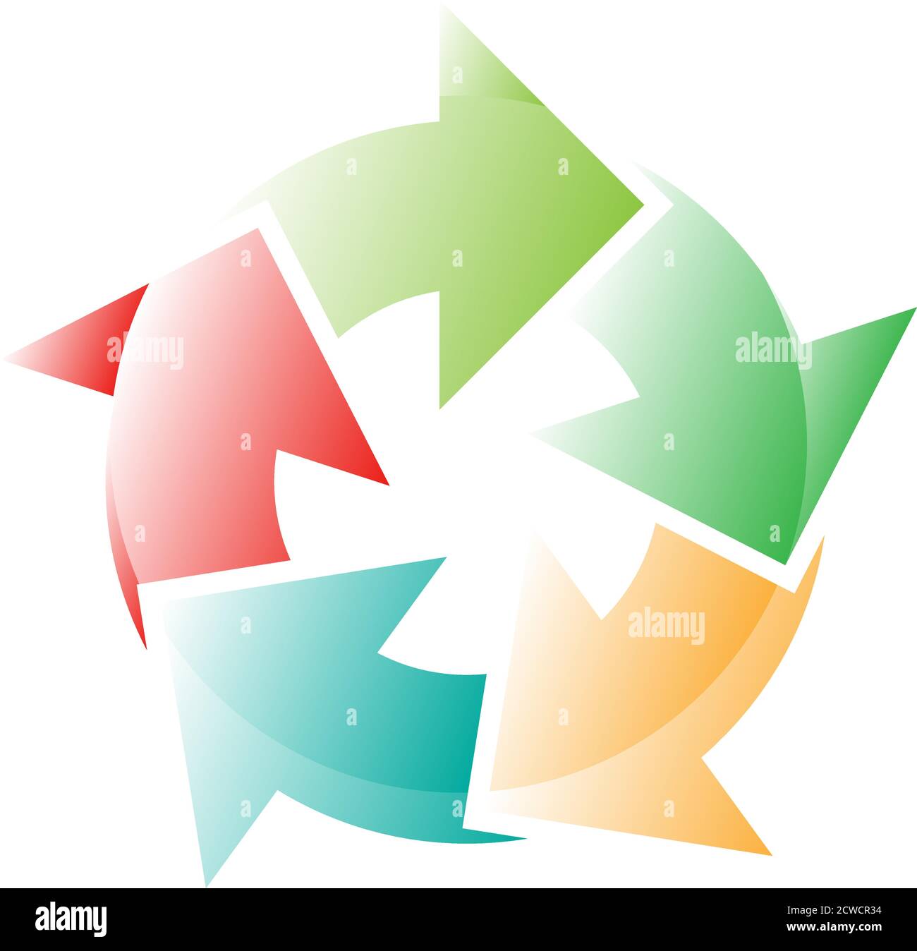 cycle and cyclical arrows. circular, concentric and radial cursor ...