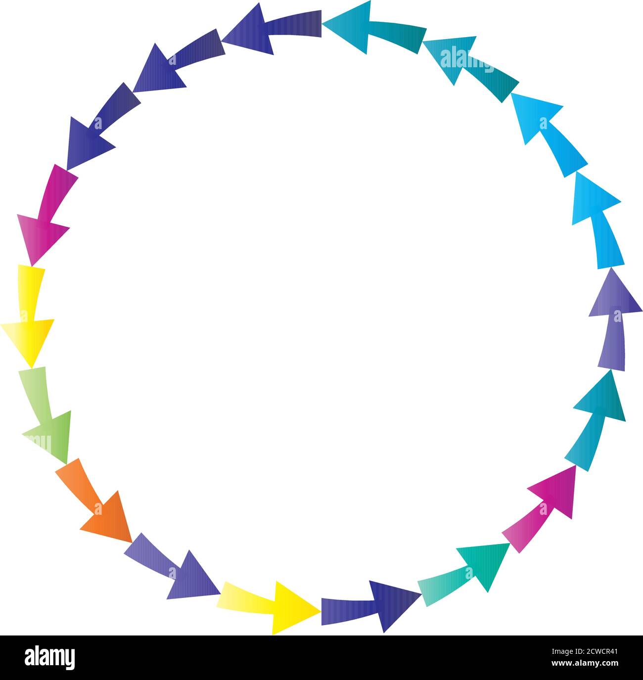 cycle and cyclical arrows. circular, concentric and radial cursor ...
