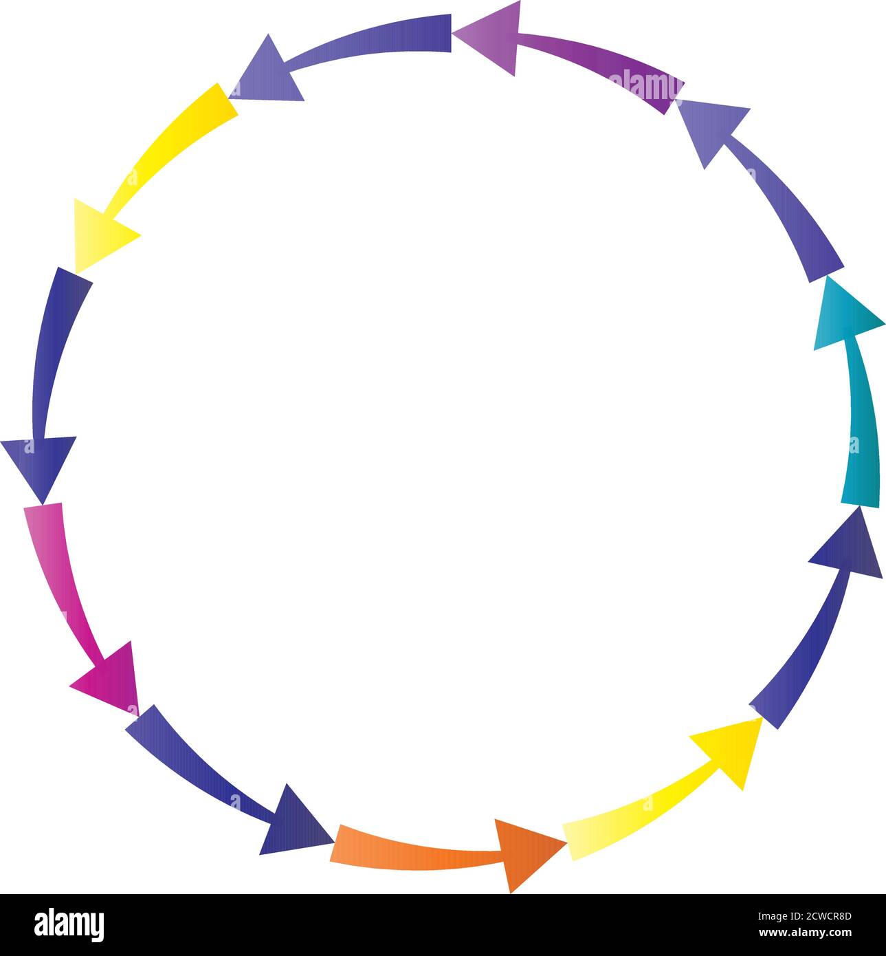 cycle and cyclical arrows. circular, concentric and radial cursor ...