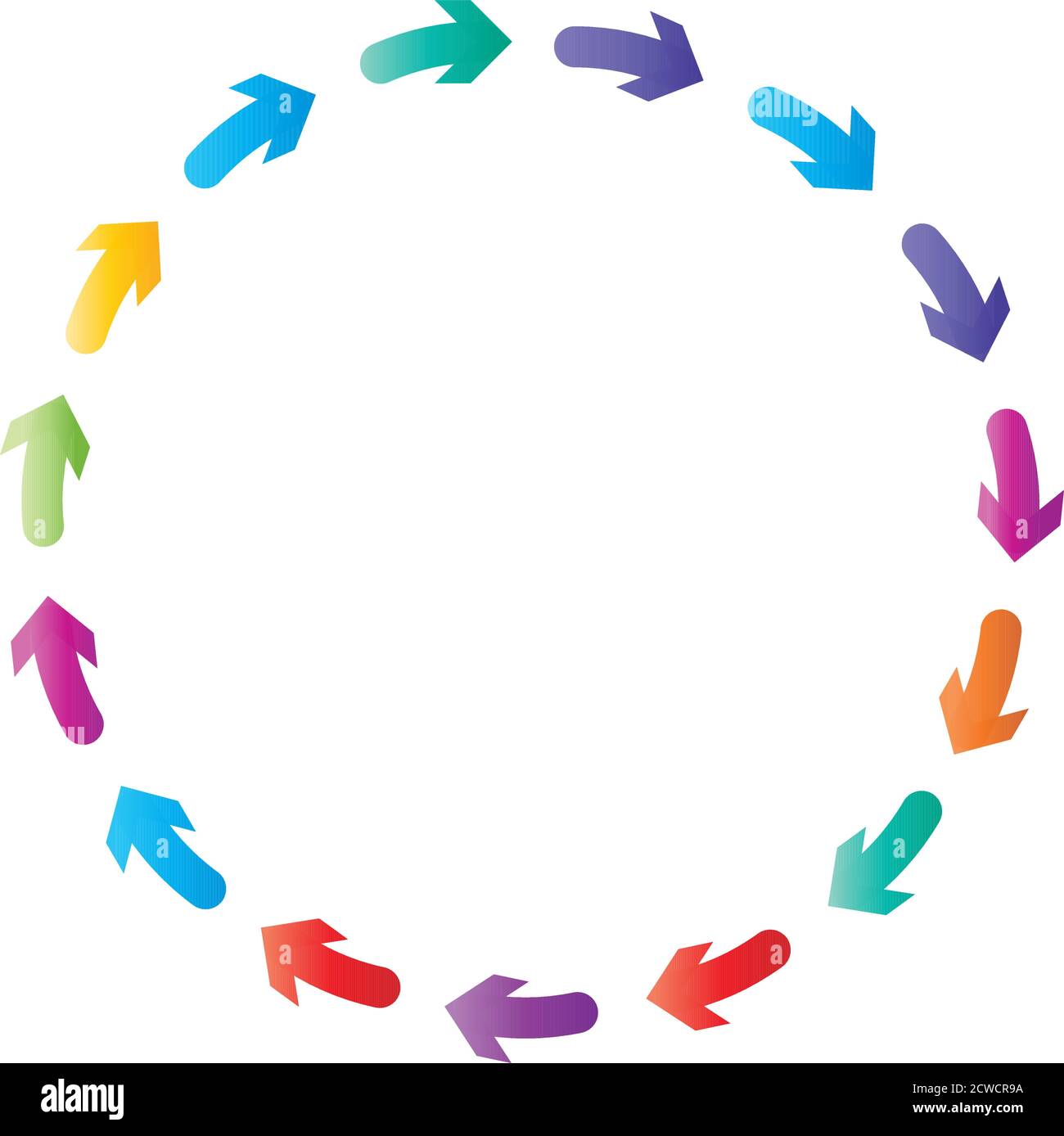 cycle and cyclical arrows. circular, concentric and radial cursor ...
