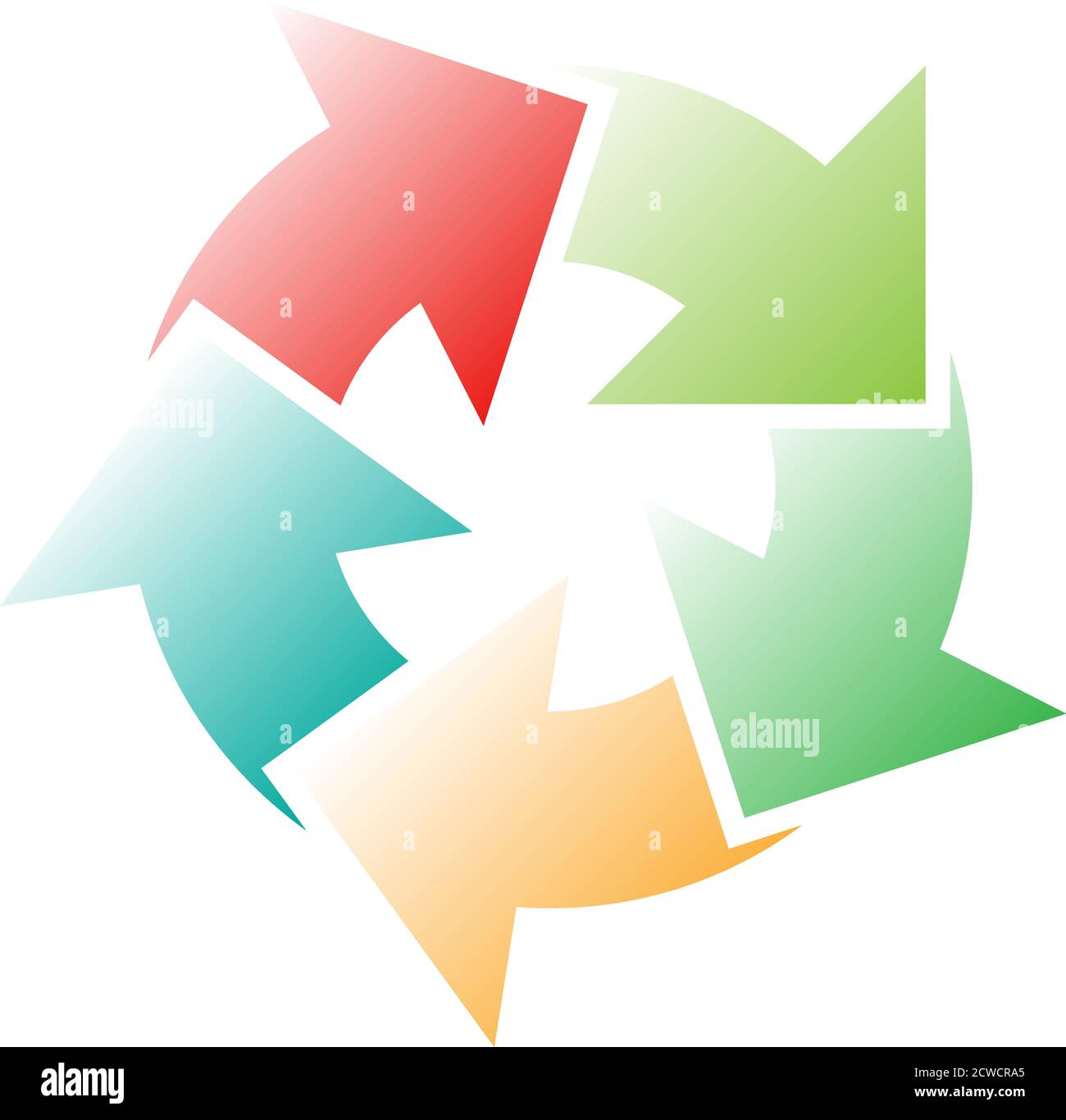 cycle and cyclical arrows. circular, concentric and radial cursor ...