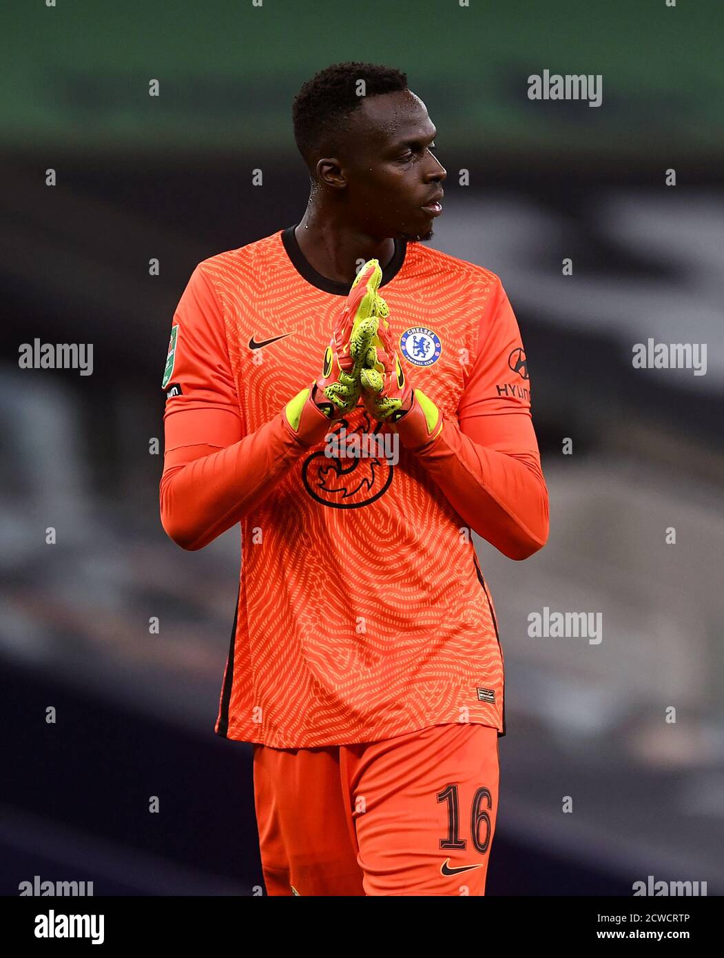Chelsea goalkeeper Edouard Mendy during the Carabao Cup fourth round ...