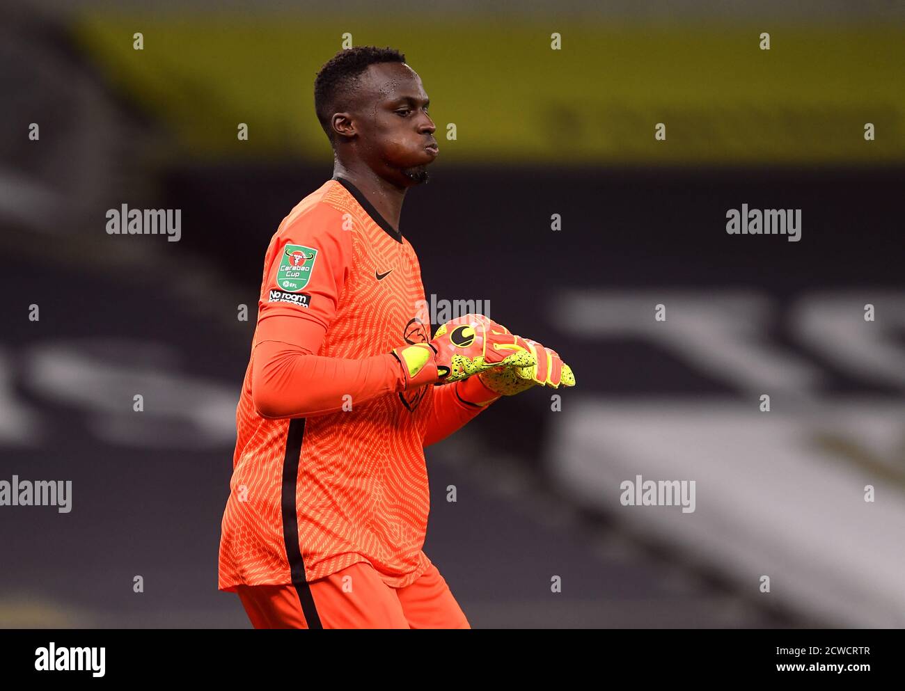 Chelsea goalkeeper Edouard Mendy during the Carabao Cup fourth round ...