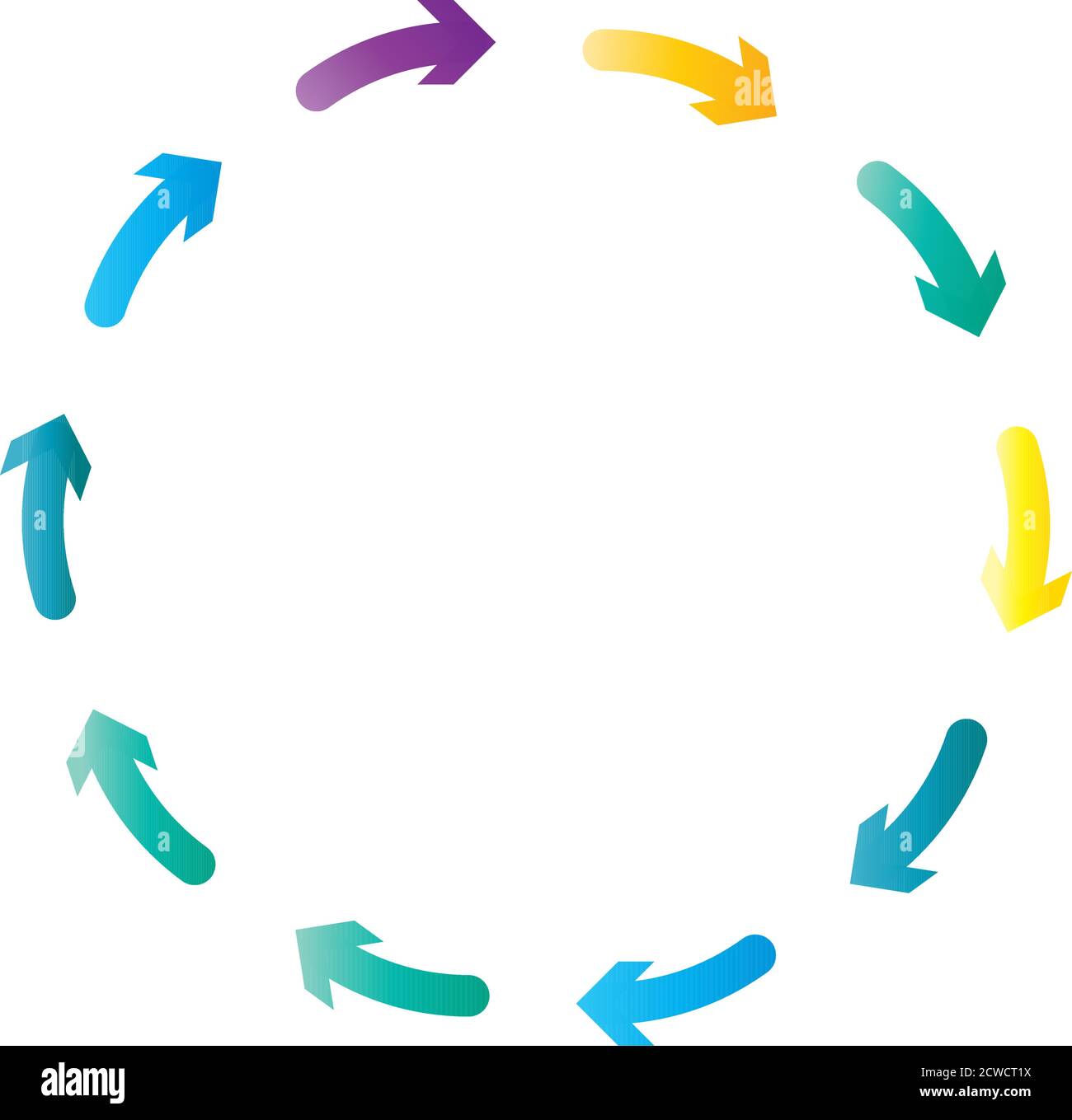 cycle and cyclical arrows. circular, concentric and radial cursor ...