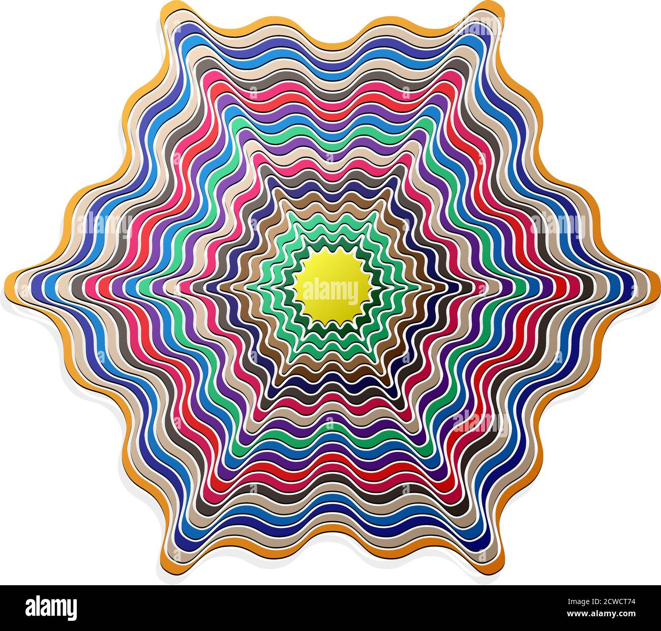 Colorful motifs, abstract shapes vector. Circular pattern elements ...
