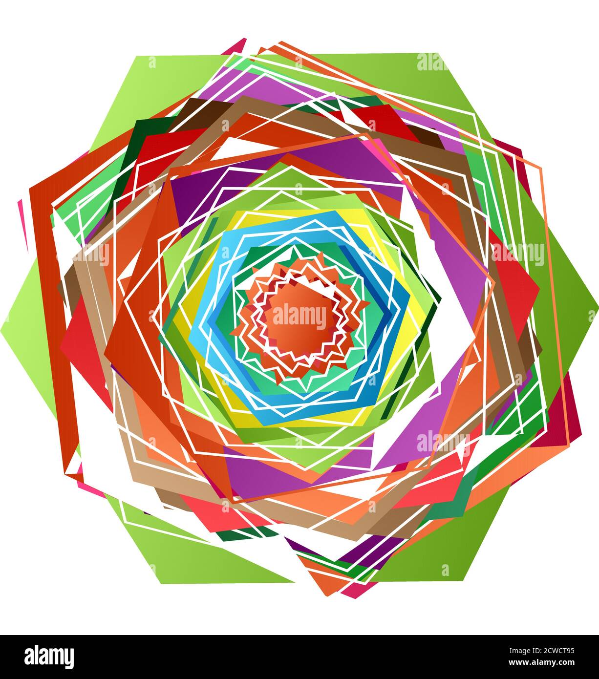 Colorful motifs, abstract shapes vector. Circular pattern elements ...