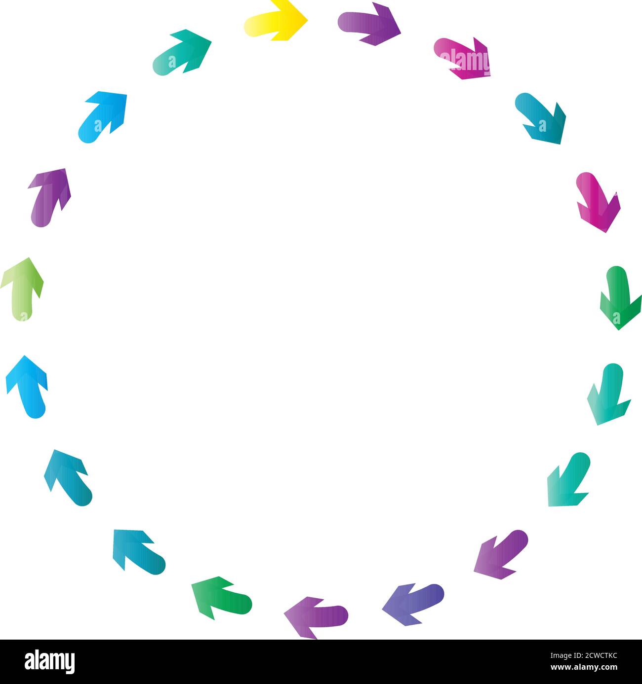 cycle and cyclical arrows. circular, concentric and radial cursor ...