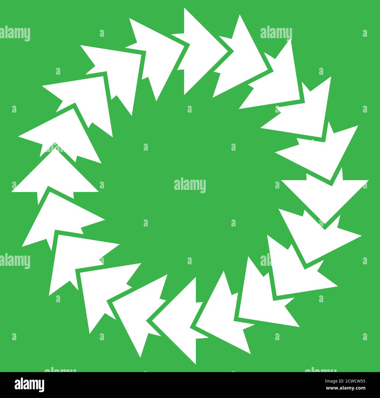 cycle and cyclical arrows. circular, concentric and radial cursor ...