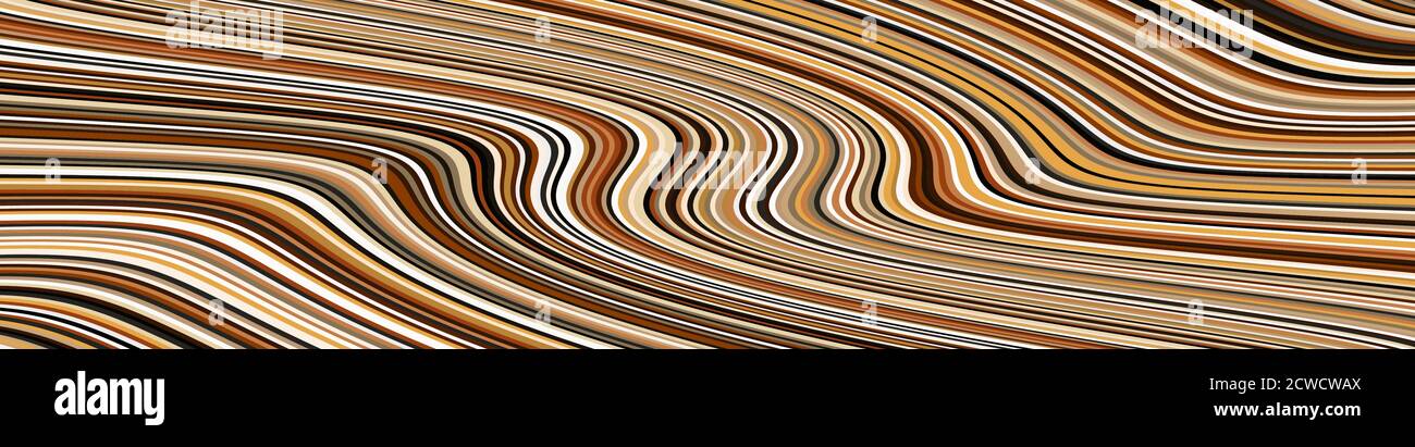 Horizontal wide format rectangular wavy, waving, twisted, spiral lines ...