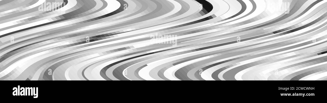 Horizontal wide format rectangular wavy, waving, twisted, spiral lines ...