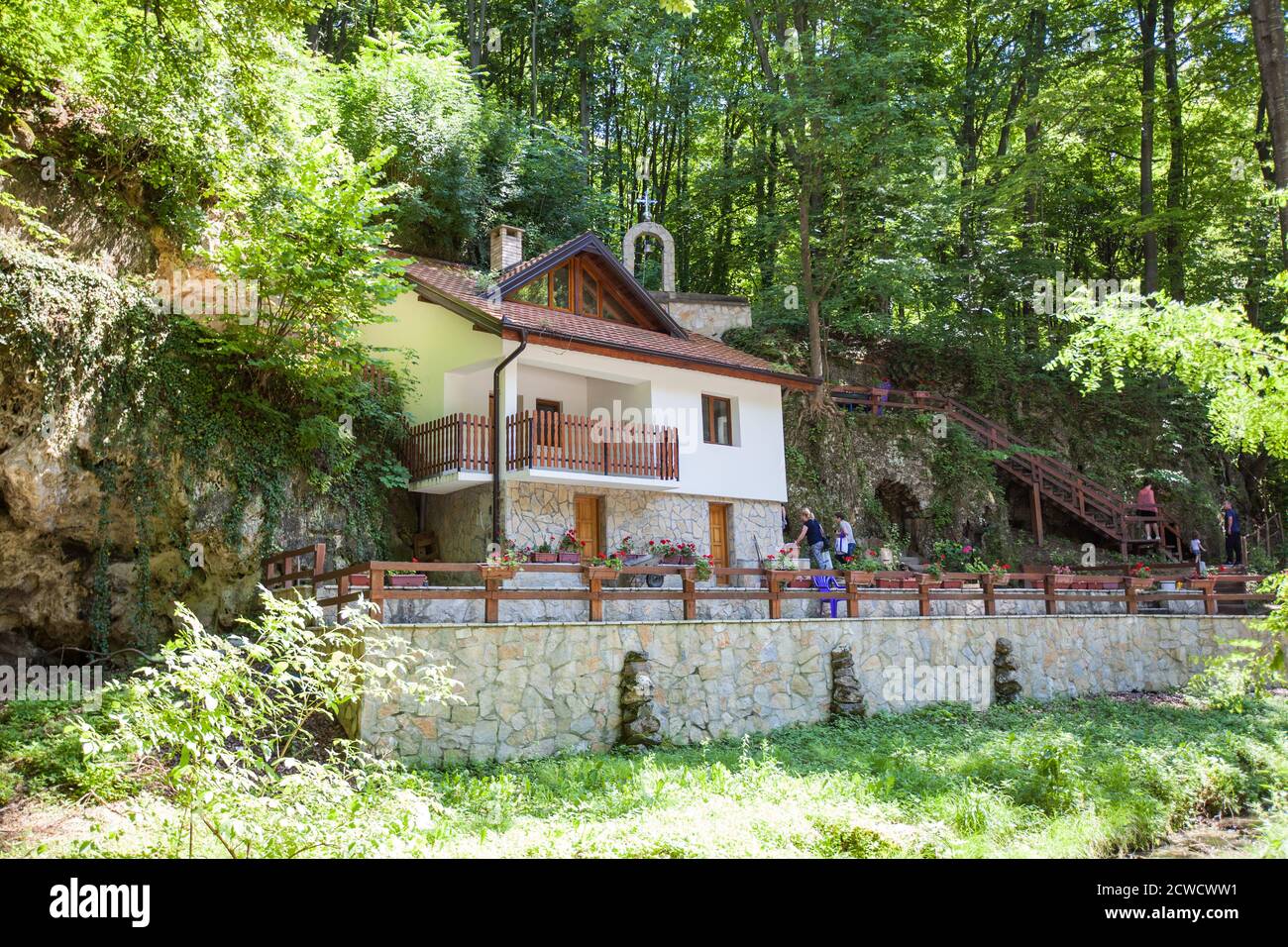 The monk’s cave, monastic cell, The Tuman Monastery, Orthodox monastery ...