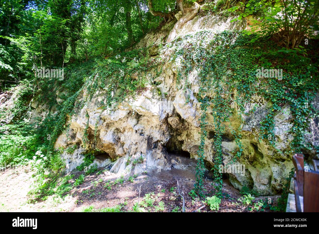 The monk’s cave, monastic cell, The Tuman Monastery, Orthodox monastery ...