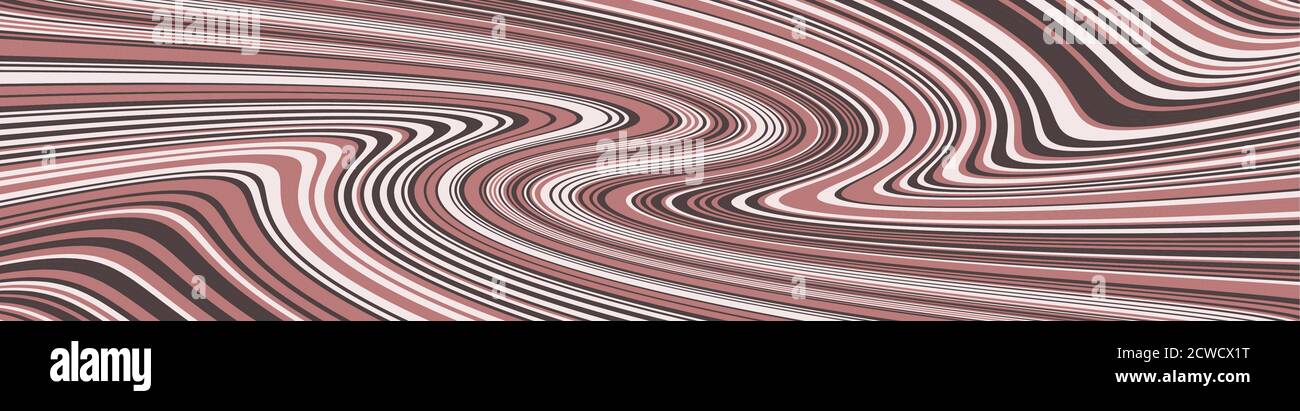 Horizontal wide format rectangular wavy, waving, twisted, spiral lines ...