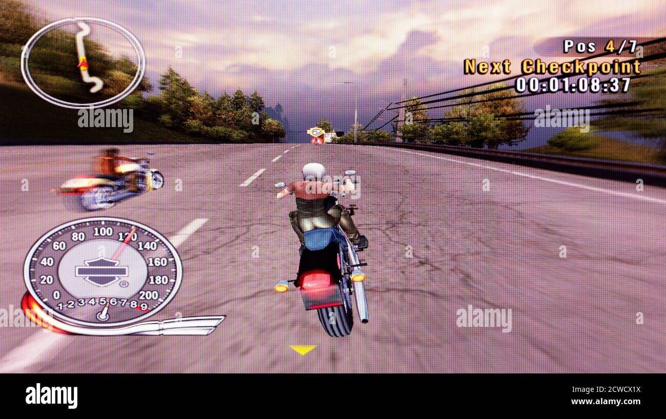 Harley Davidson Motor Cycles - Sony Playstation 2 PS2 - Editorial use ...