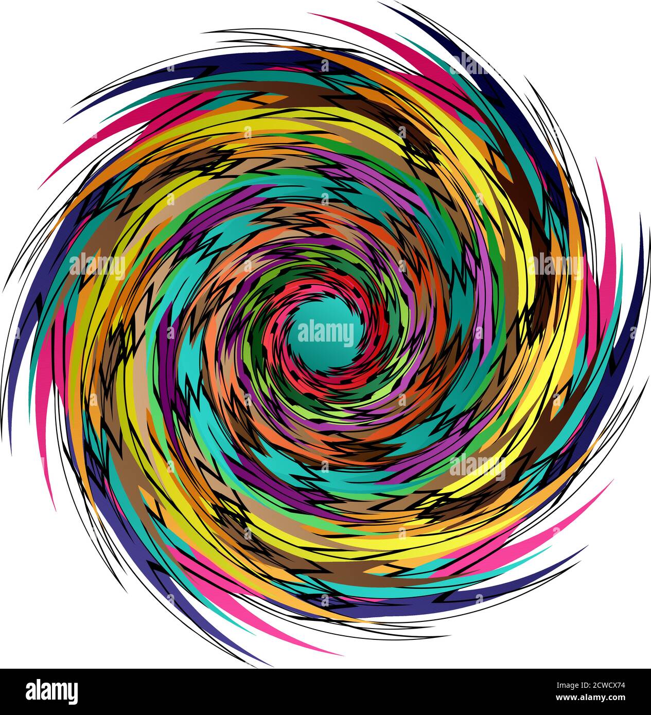 Colorful motifs, abstract shapes vector. Circular pattern elements ...