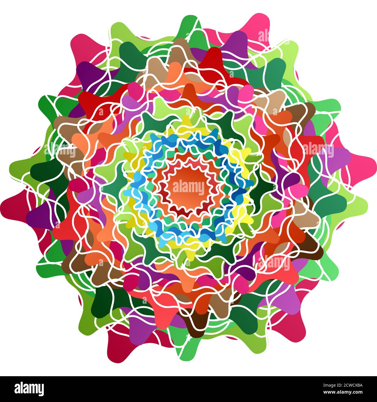 Colorful motifs, abstract shapes vector. Circular pattern elements ...