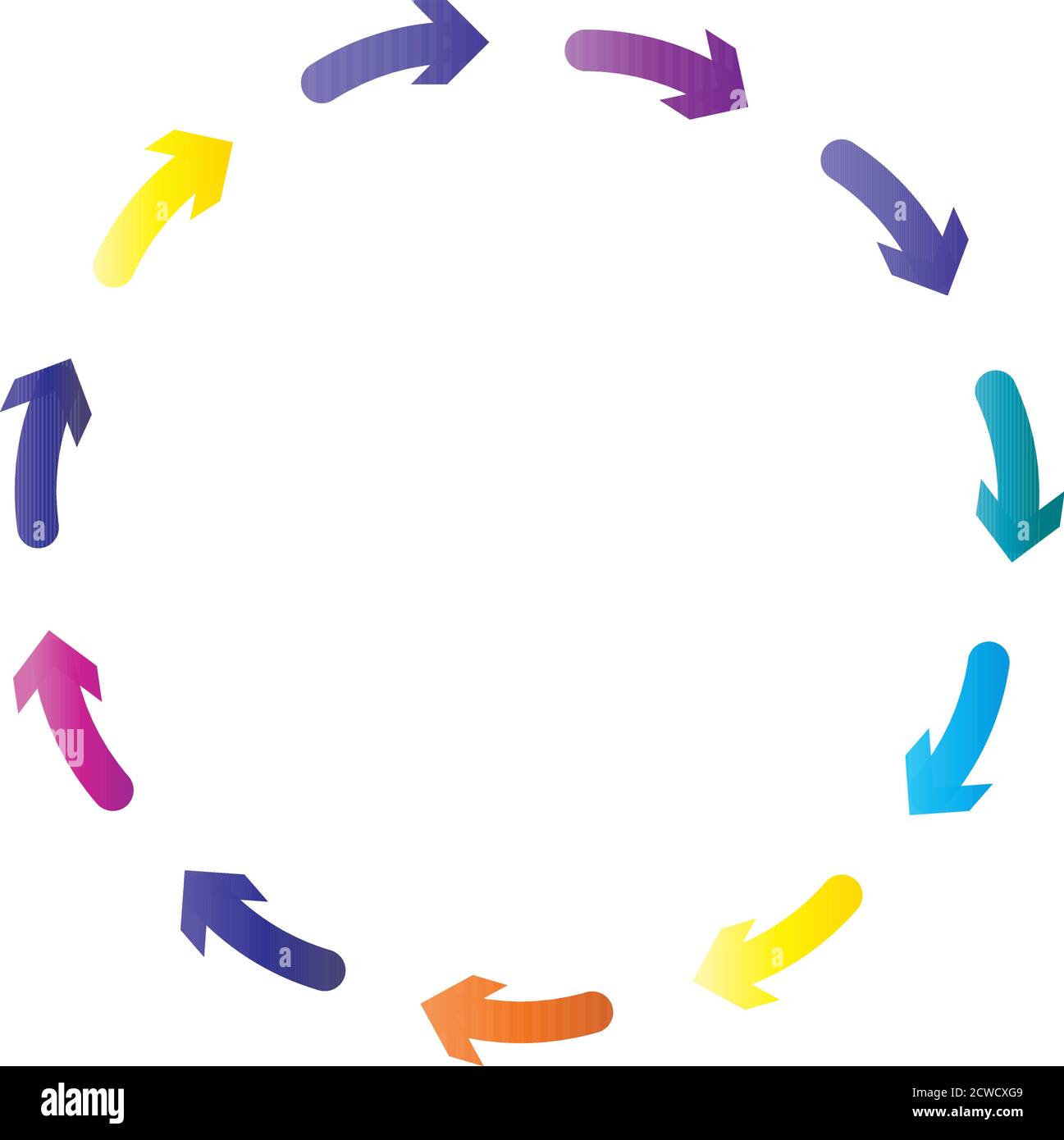 cycle and cyclical arrows. circular, concentric and radial cursor ...