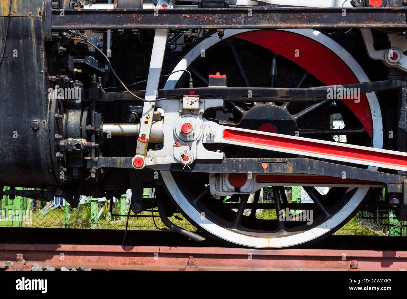 Piston of steam locomotive no. 324 (1518) exhibited at GYSEV railway ...