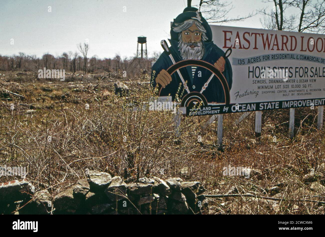 Developer's sign at Point Judith on Block Island Sound - Rhode Island ...