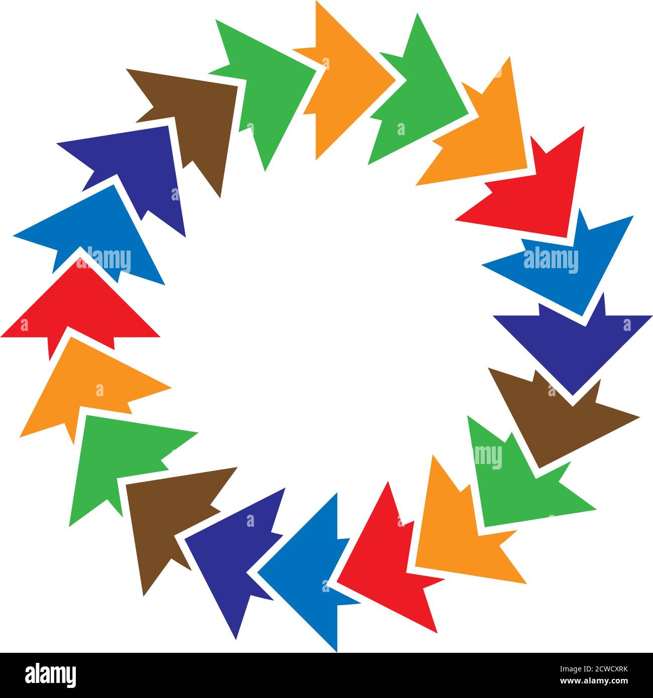 cycle and cyclical arrows. circular, concentric and radial cursor ...