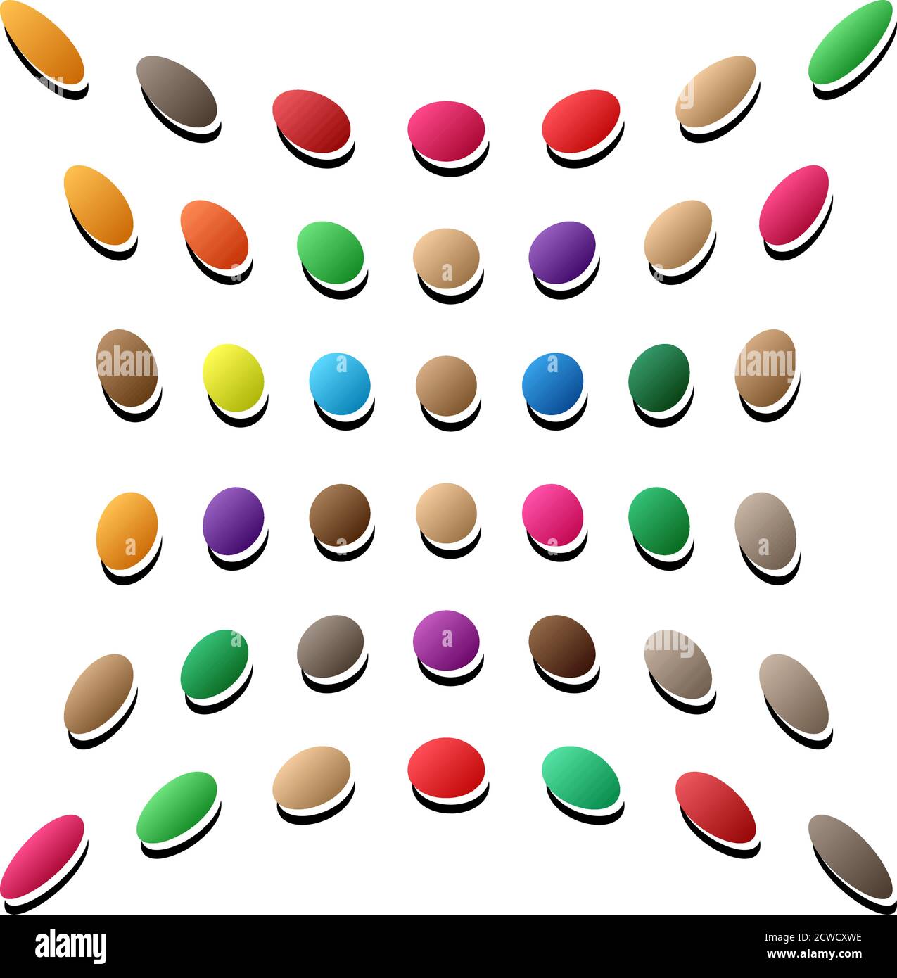 Colorful motifs, abstract shapes vector. Circular pattern elements ...
