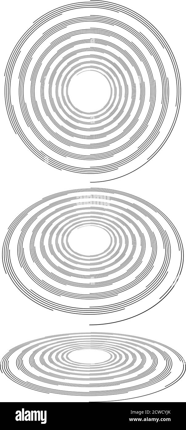 Spirals, swirls, twirls in perspective. Spiral vector illustration ...