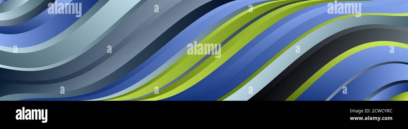 Horizontal wide format rectangular wavy, waving, twisted, spiral lines ...