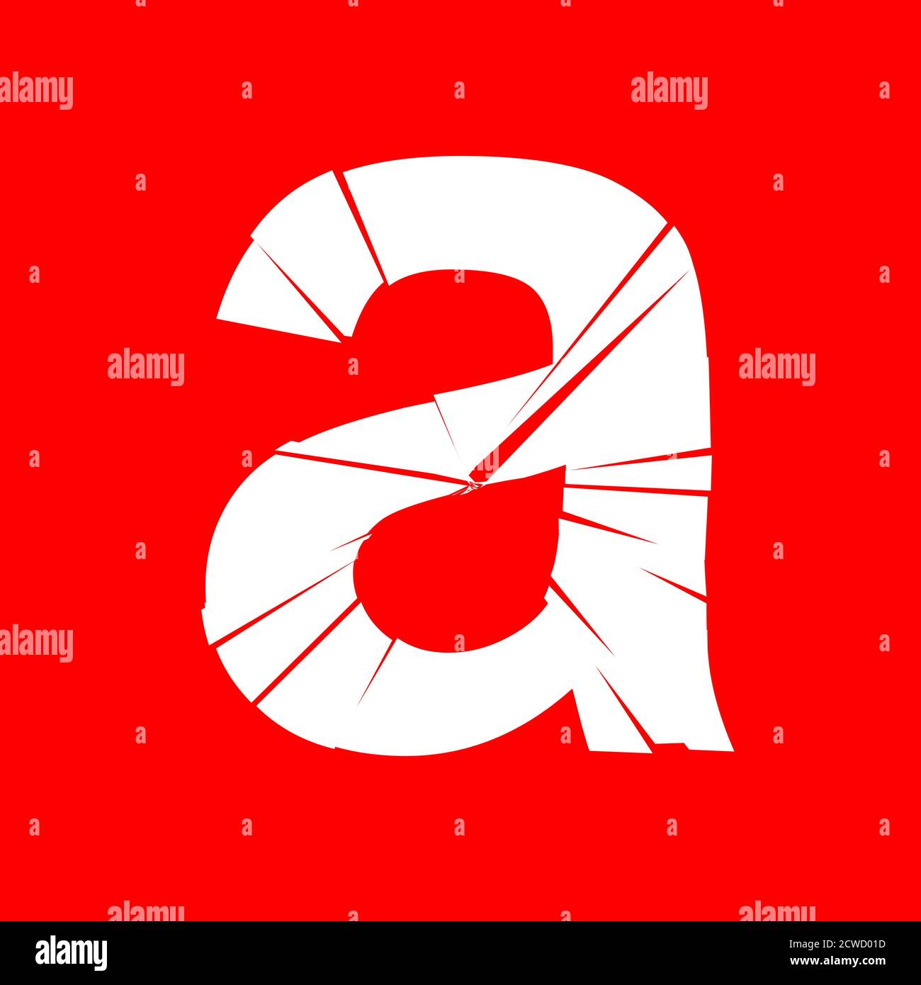 Full English lalphabet - ABC in lower- and uppercase with cracked ...