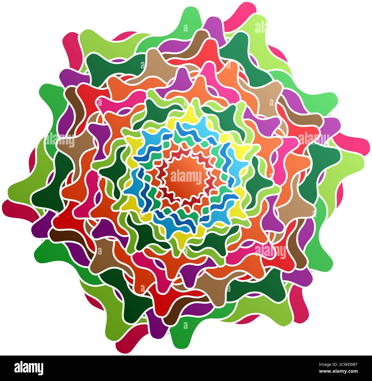 Colorful motifs, abstract shapes vector. Circular pattern elements ...