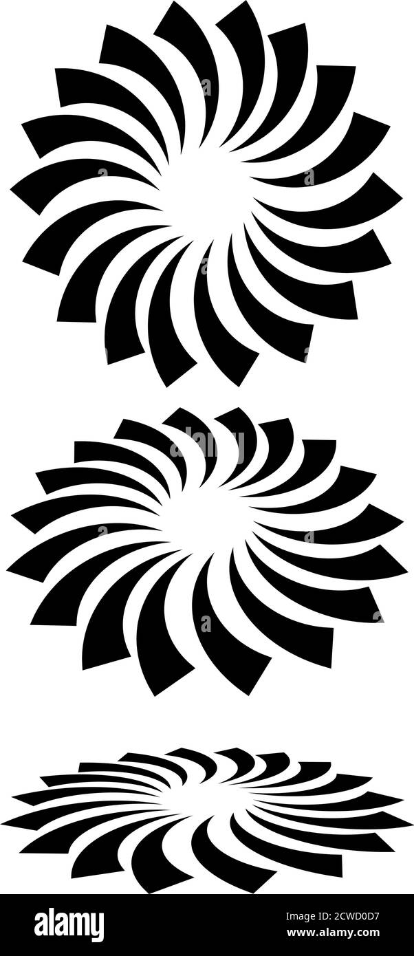 Spirals, swirls, twirls in perspective. Spiral vector illustration ...