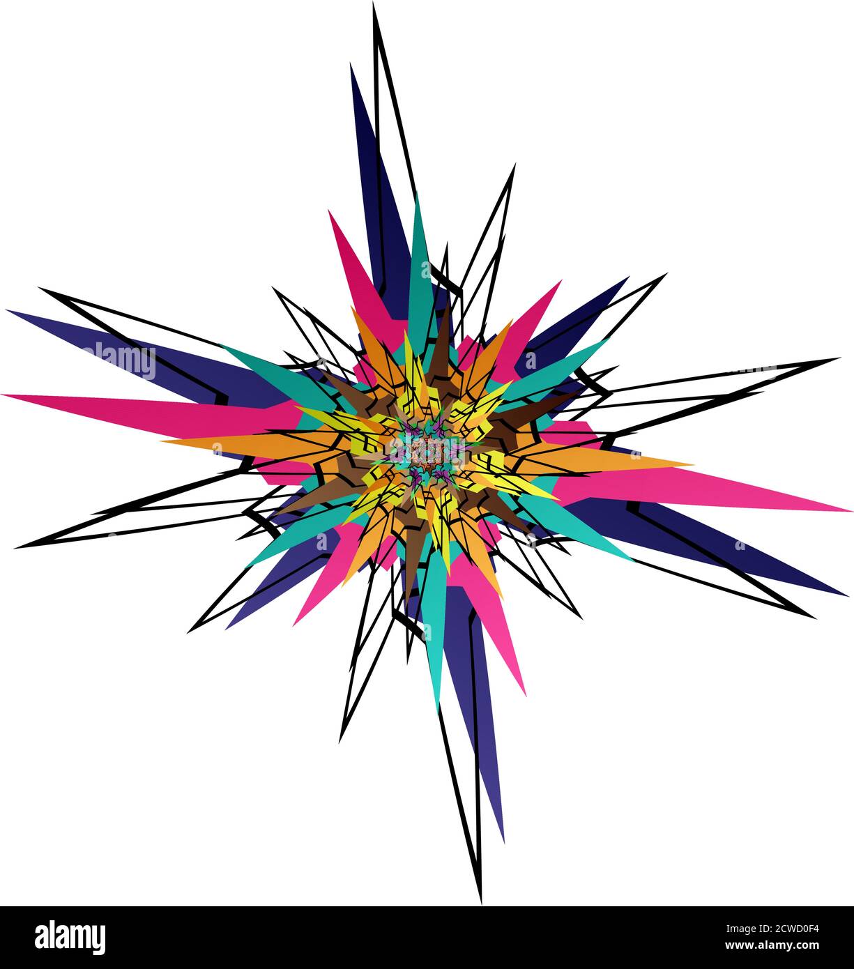 Colorful motifs, abstract shapes vector. Circular pattern elements ...