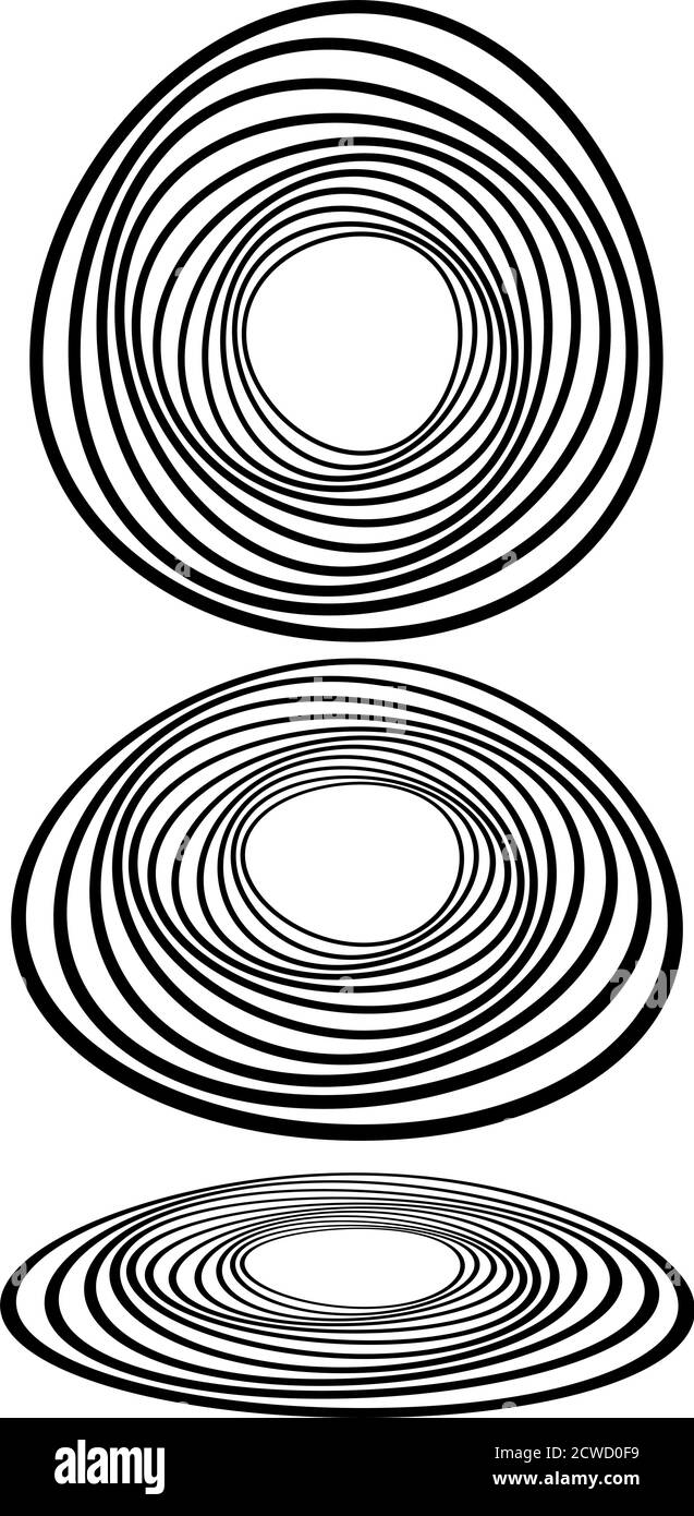 Spirals, swirls, twirls in perspective. Spiral vector illustration ...